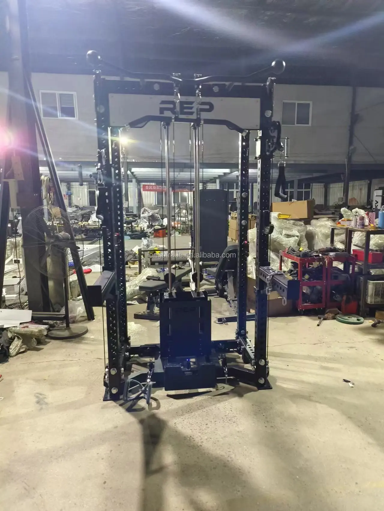 Gym Equipment Cable Crossover Power Squat Rack High and Low Row Machine ...