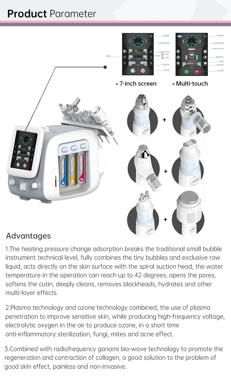 H2o2 Hydrogen Oxygen 6 In 1 Multifunction Beauty Machine Plasma Multi ...