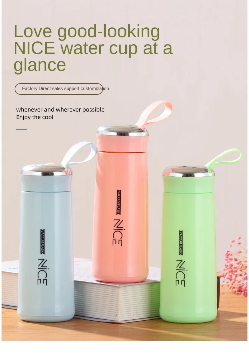 Online Hot Selling 400ml Water Cup Portable Student Outdoor Double ...