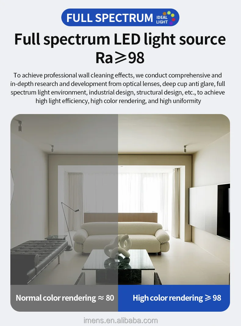 Spotlight 3W Black Modern Home LED Downlight Full Spectrum RA98 ...