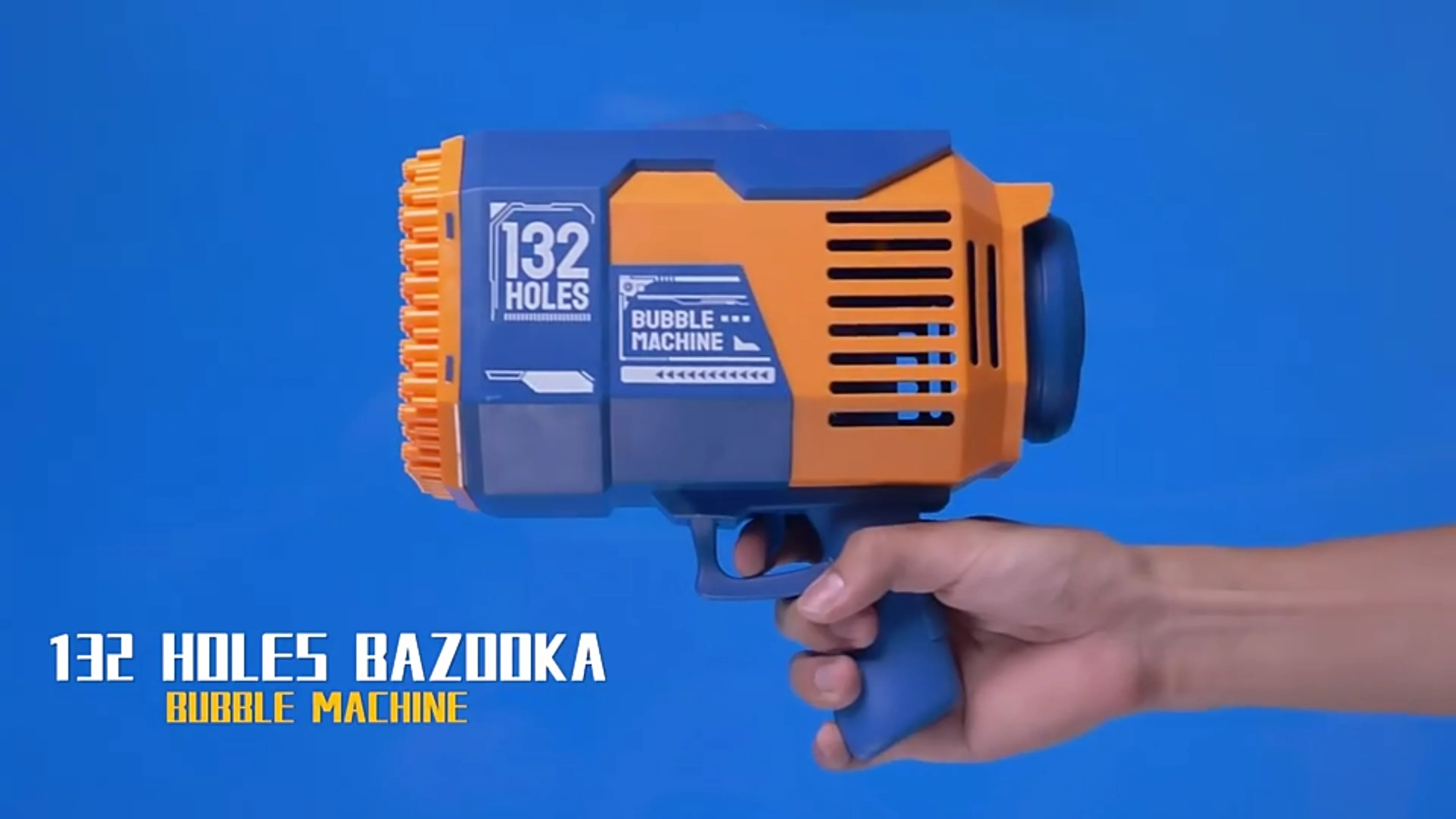 132 Holes Bubble Bazooka Automatic Electric Bubble Launcher Blaster ...