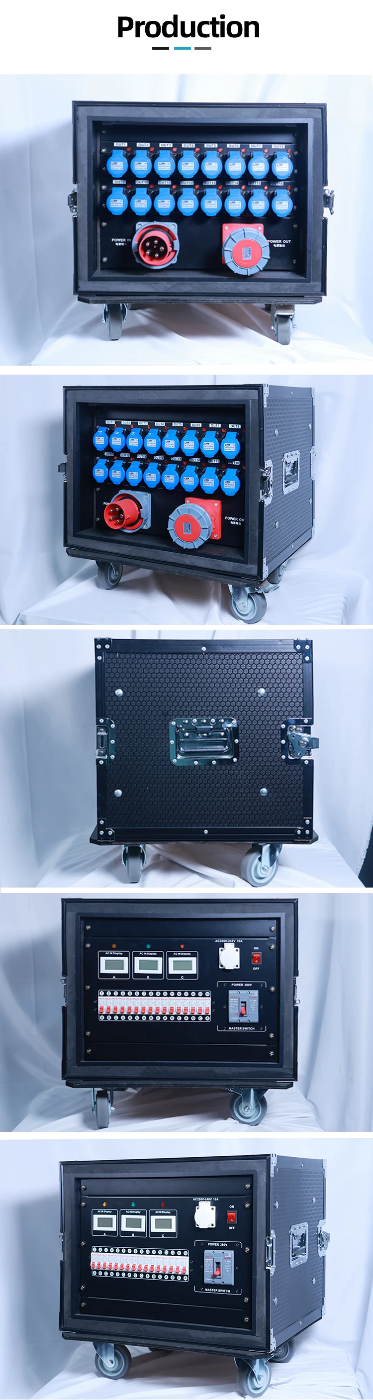 Waterproof 16Ch Output 3 Phase Power Distribution Box for Audio Systems ...