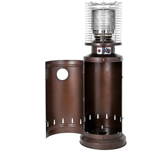 Modern Black Outdoor Area Gas Flame Heater - 5000-13000W