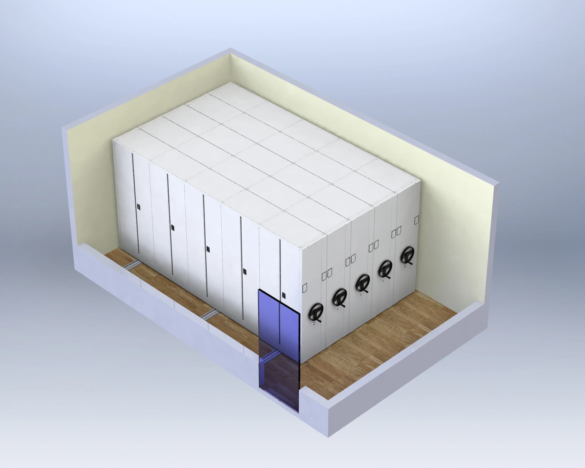 Mobile Compactor Storage System Archive Filing Cabinet Mechanical High ...
