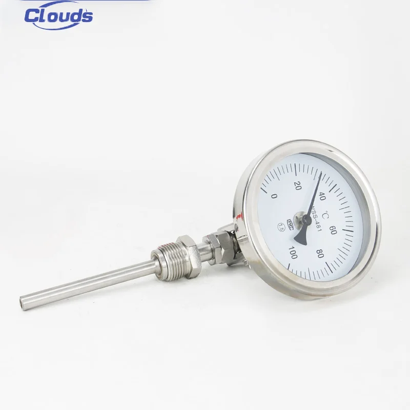 Industrial Gauge Adjustable Thermostat Bimetal Disc Thermostatic Coil ...