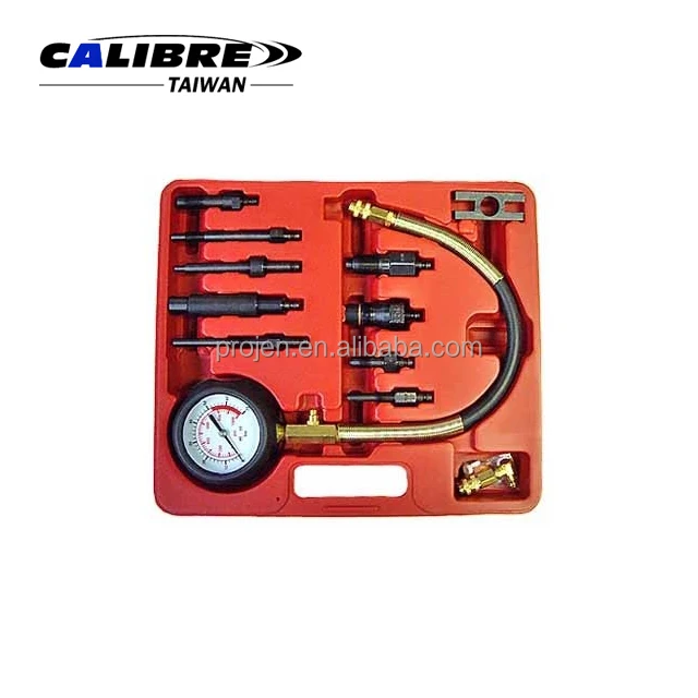 TAIWAN CALIBRE 12pc Diesel Engine Cylinder Compression Tester Tool Set ...