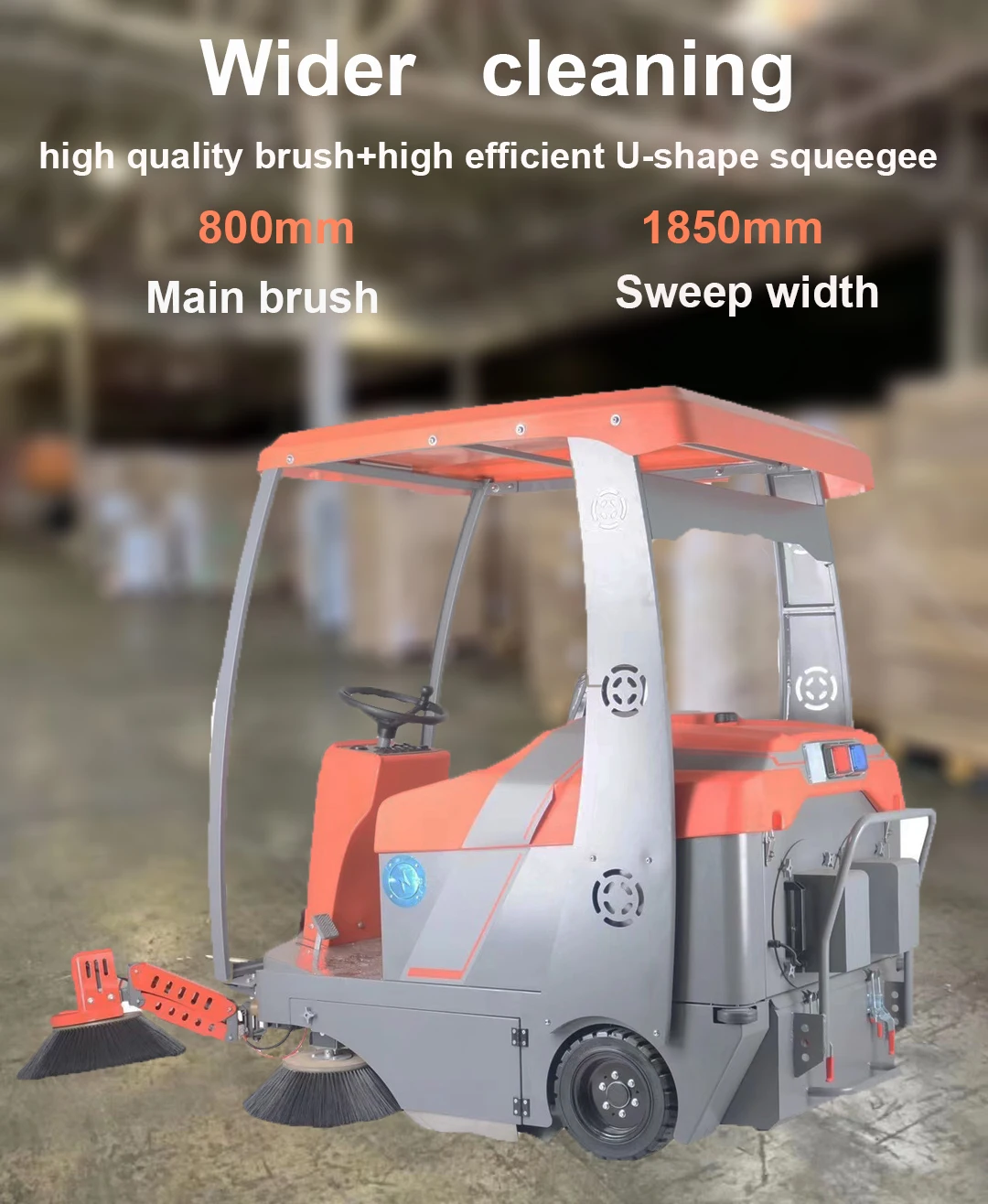 Pb155f Street Sweeper Industrial Ride On Sweeper Automatic Vacuum Floor ...