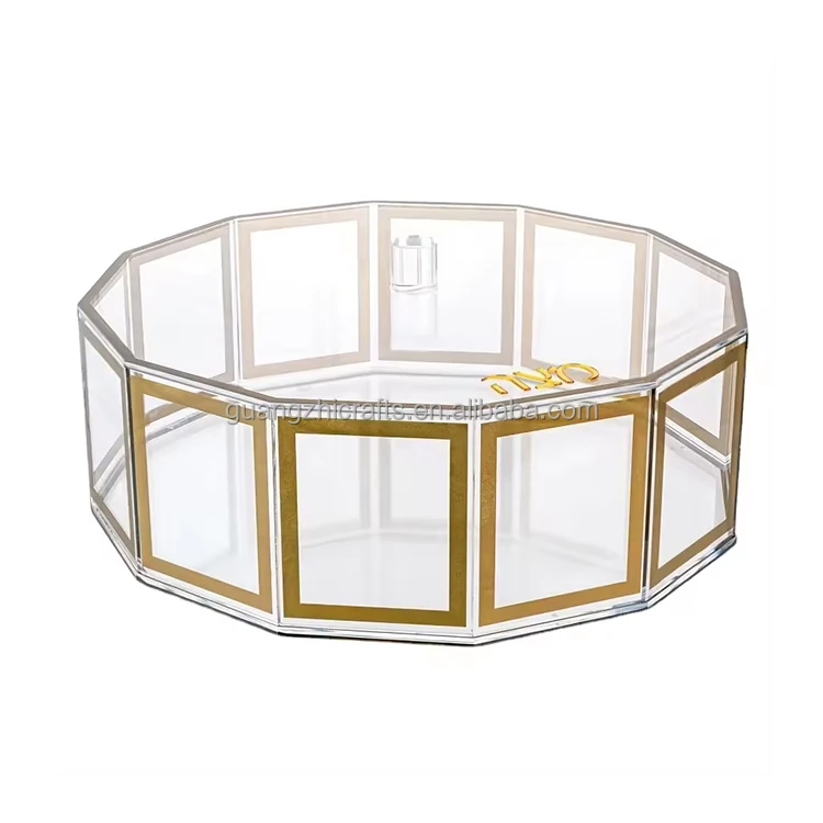 Judaica Dodecagon Acrylic Matzah Box Marble Acrylic Lucite Matzah ...