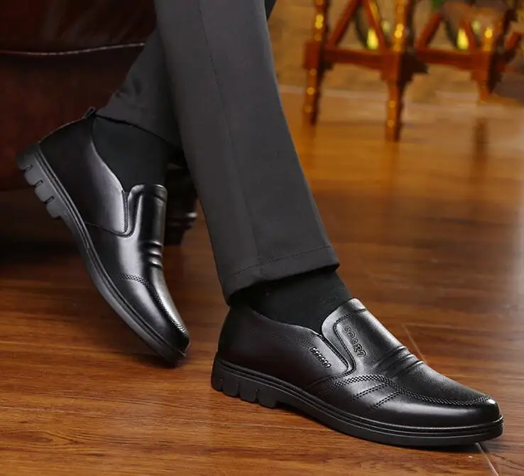 Latest Design Men's Round-toe Leather Shoes Breathable Business Oxford ...