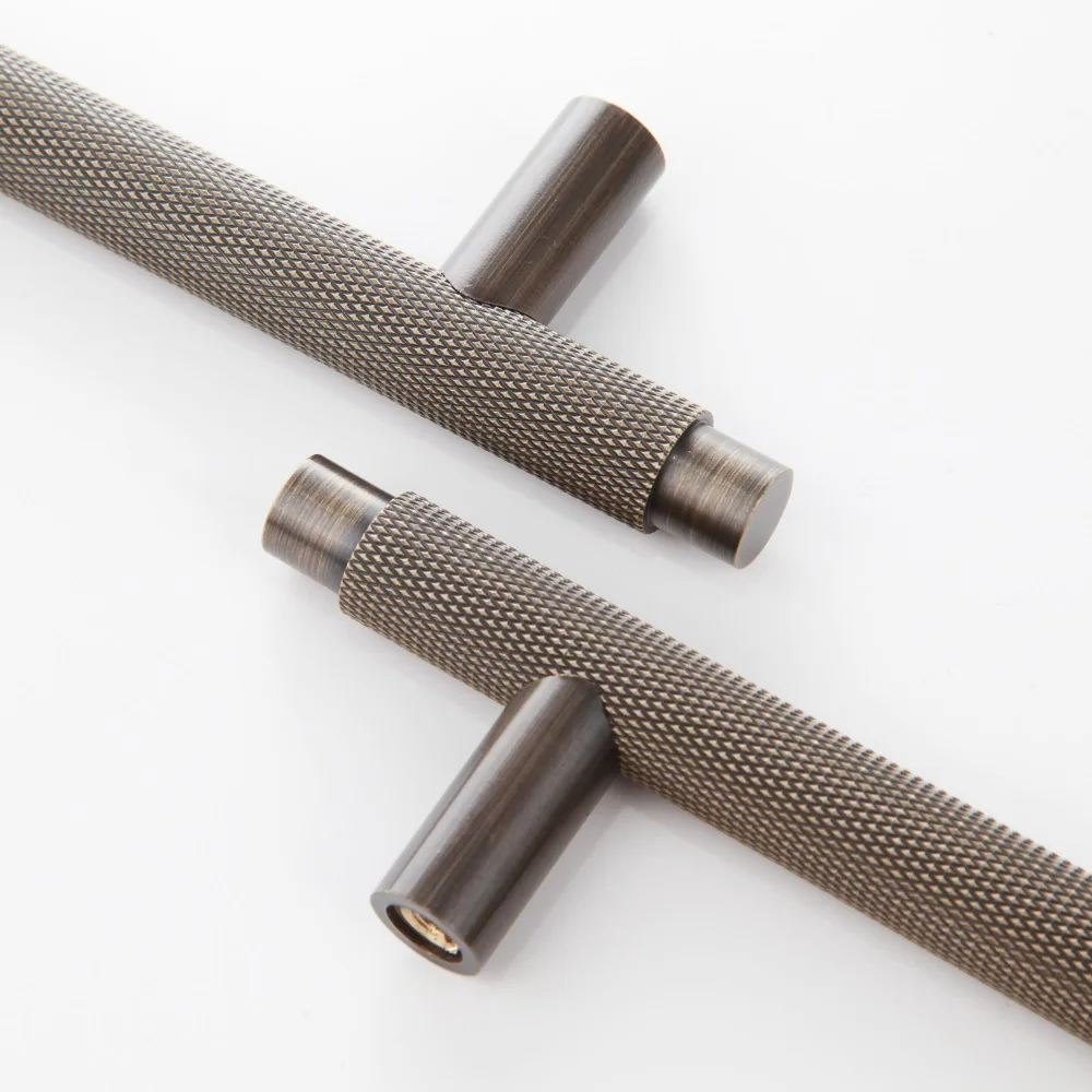 Luxury Knurling Brass Cabinet Handle For Kitchen Bedroom Custom Multi ...