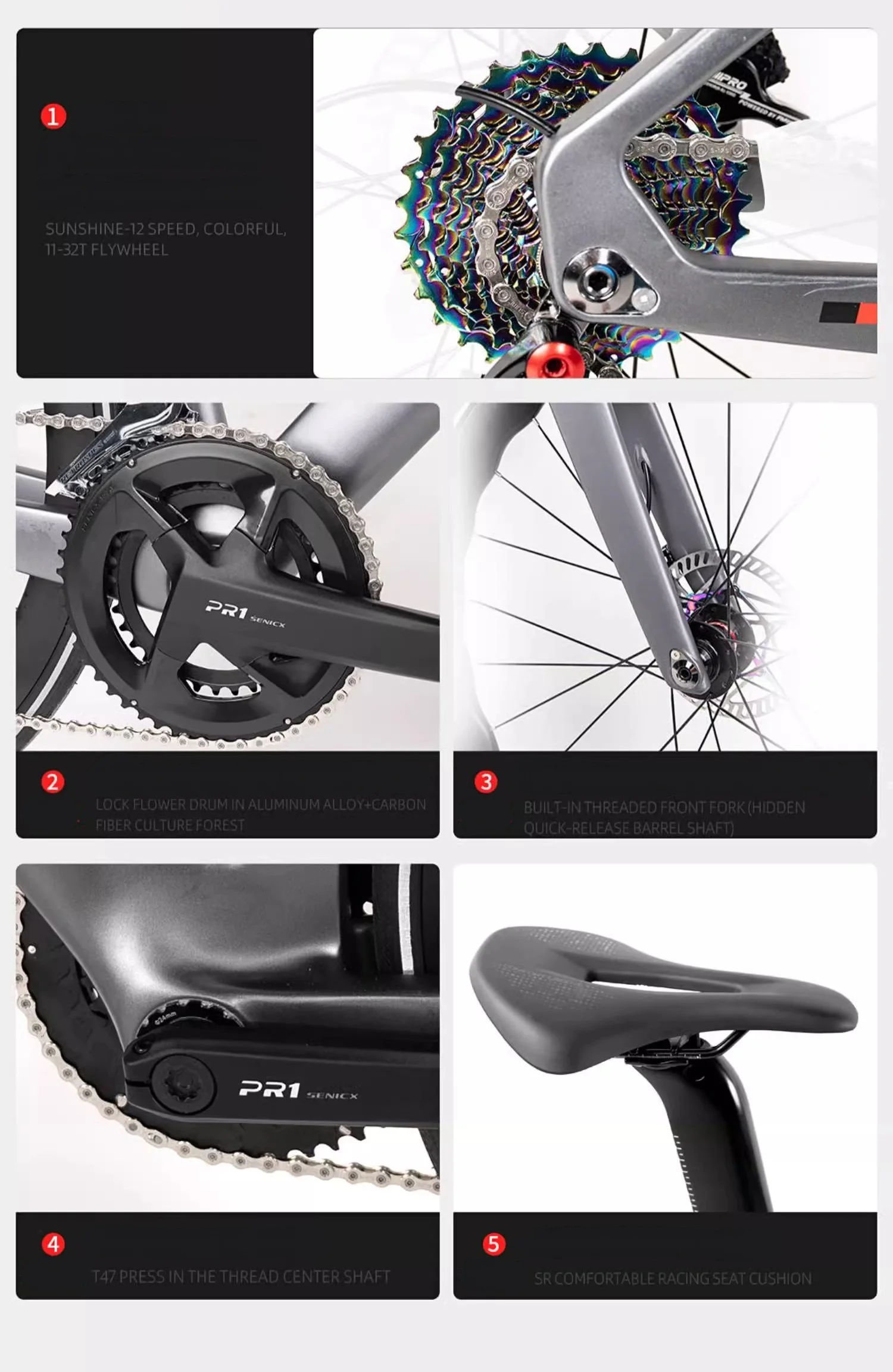 Twitter R5pro Road Bicycle - 24 Speed Hydraulic Disc Brake