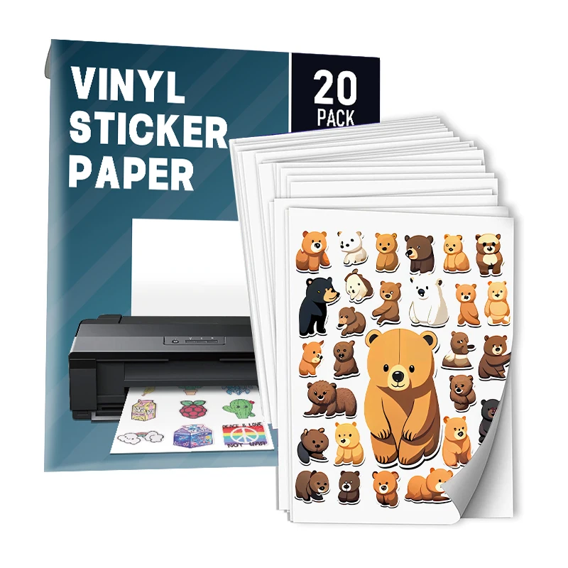 Printable A4 Blank Waterproof Self Adhesive Matte White Pp Film Sticker ...