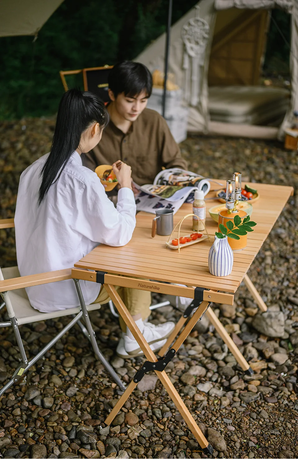 Naturehike Outdoor Camping Picnic Rolling Table Folding High Egg Roll ...