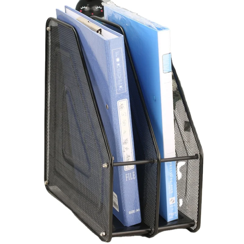2 Tire Desktop Metal Office Stacking File Tray Wire Mesh Stationery ...