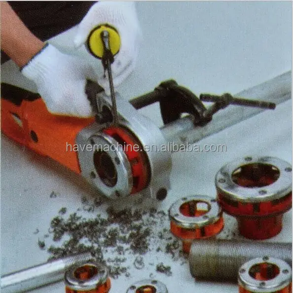 Efficient Pipe Threading with Portable Electric Machine
