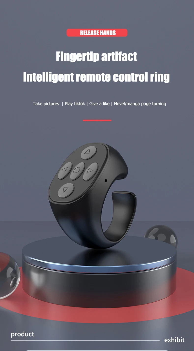 Tiktok Remote Control Scroll Ring Page Turner Fingertip Video ...