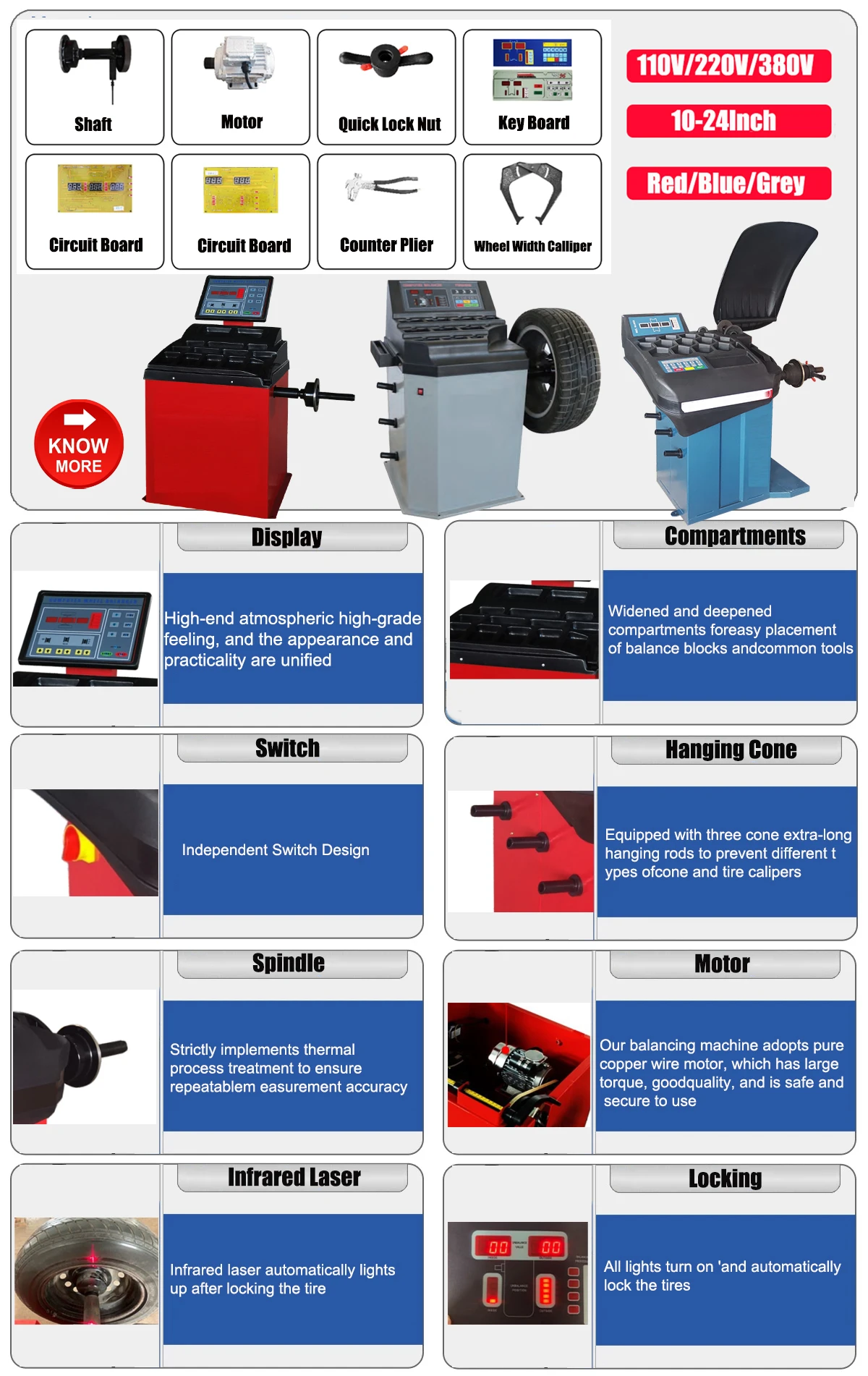 Factory Garage Equipment Automobile Maintenance Computerized Car Wheel ...