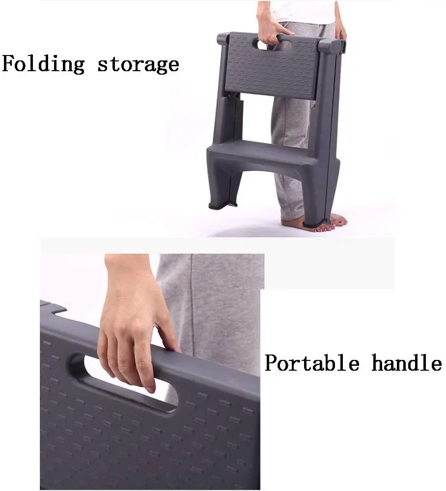 Hot Sale Multi Purpose Foldable Non Slip Plastic 2 Step Ladder Folding ...