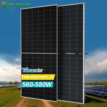 Trina Vertex Trina 555w 560w 565w 570w 575w Bifacial Double-glass Monocrystalline Tsm-deg19rc.20 ...