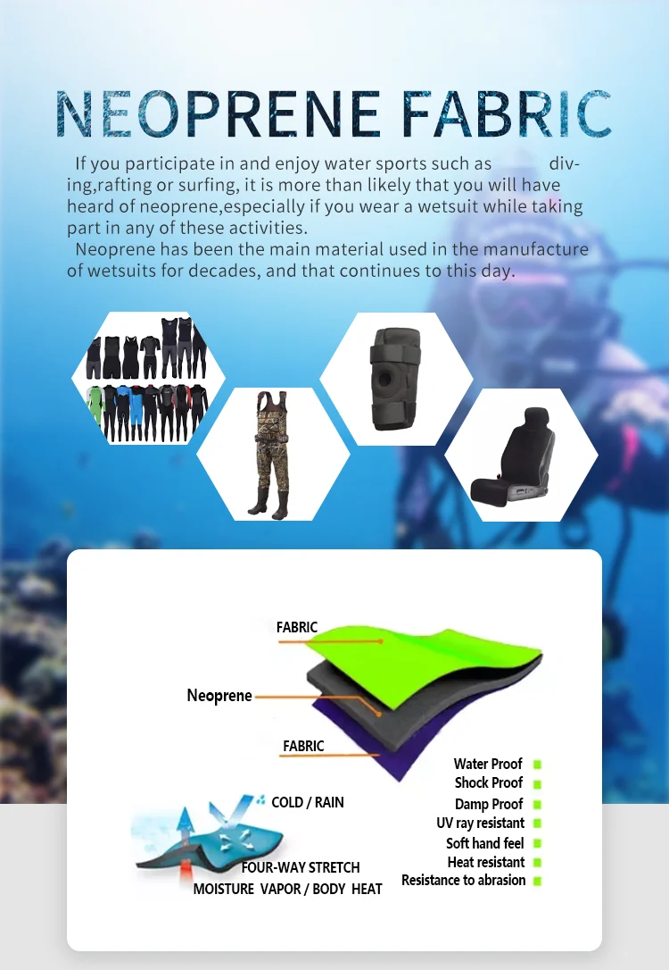 Kdive 5mm Custom Colored Printed Sbr Neoprene Polyester Sheet Fabric ...