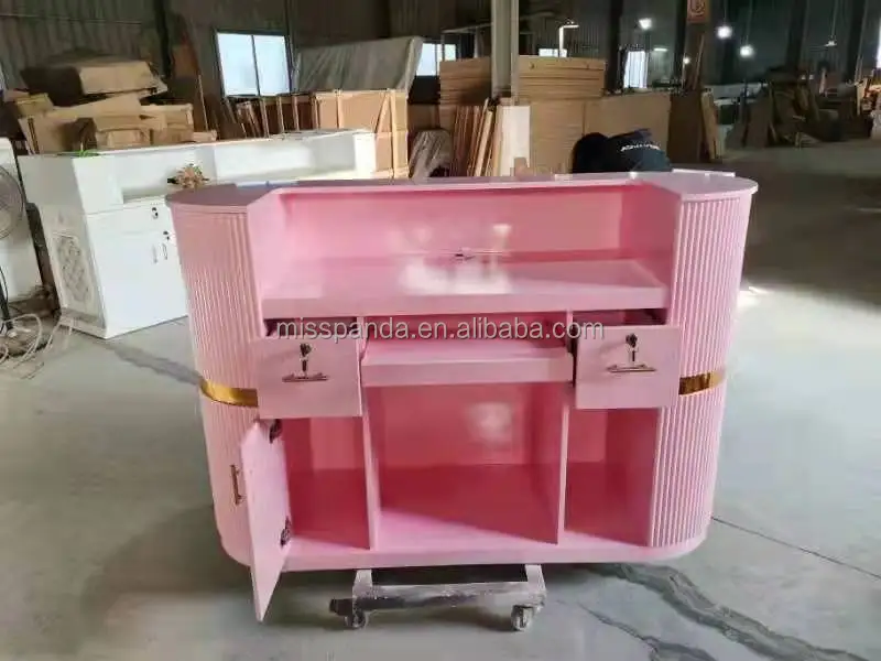 Custom Logo Cashier Reception Desk - Durable & Stylish