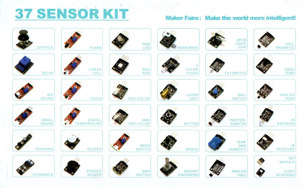 37/45 In 1 Sensors Electronic Modules Arduino Starter Kit Sensor ...