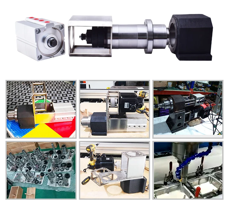 Whole Set BT30 90mm 6000rpm Belt Drive ATC Spindle Mige Servo Motor