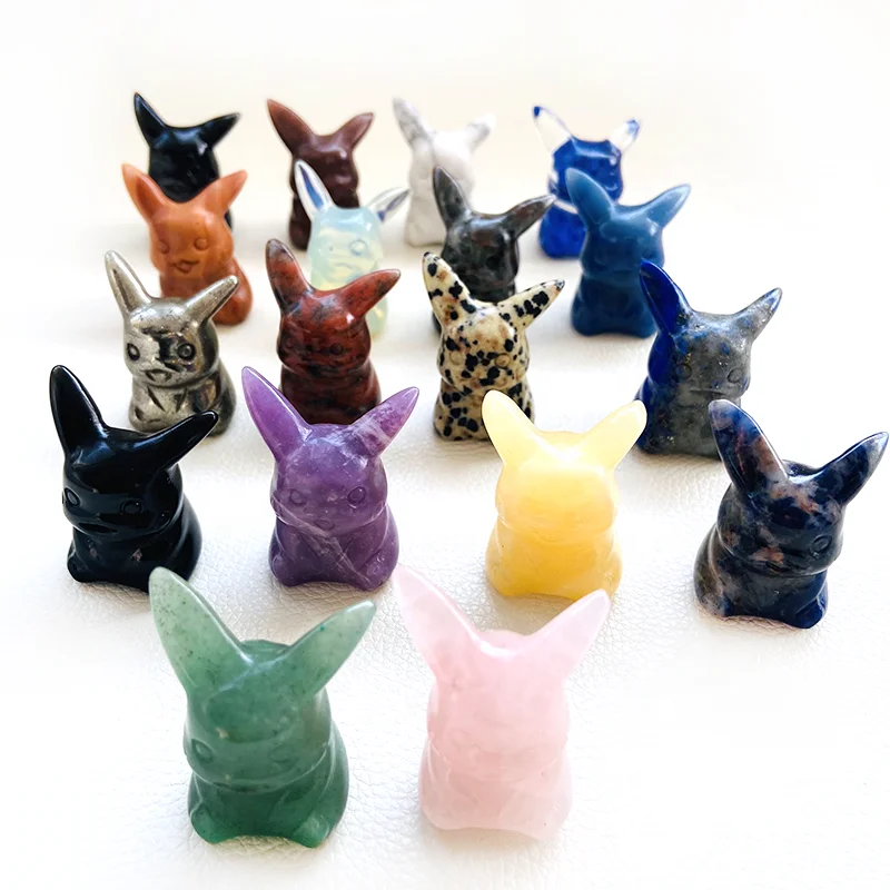 wholesale carving new crafts cartoon character jade crystal pikachu ...