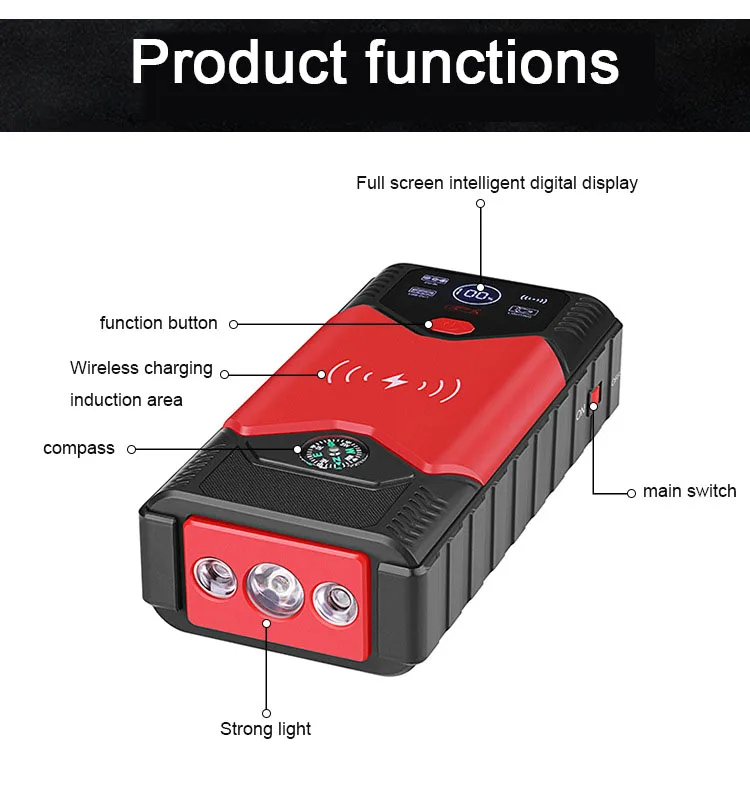 Multi-functional Vehicle Emergency Start Power Supply Battery Vehicle ...