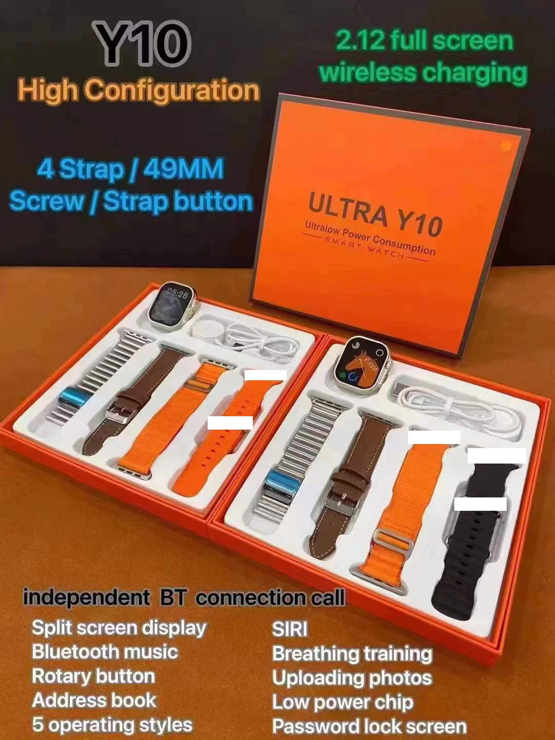 Ultra Y20 Y10 Y60 Y80 7+1straps 2023 Fashion Smart Watch Series 8 Series 9 Dt900ultra9 For Bt ...