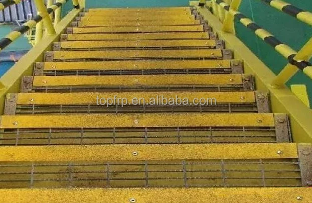 High-Quality Fiberglass Stair Nosing FRP Yellow Non-Slip Edges for Safe ...