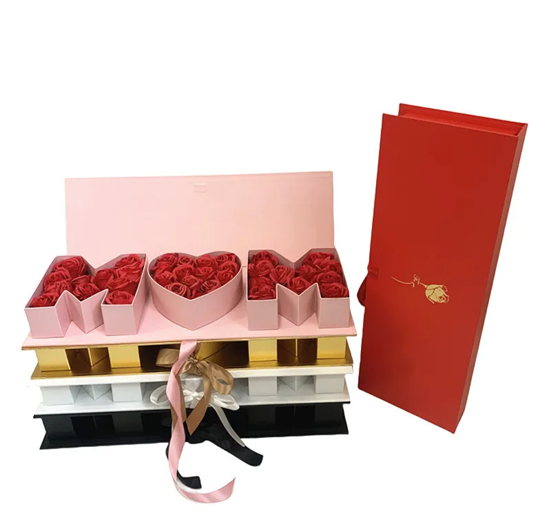 I Love You Gift Box With Flower Rectangle Gift Box For My Girlfriend On ...