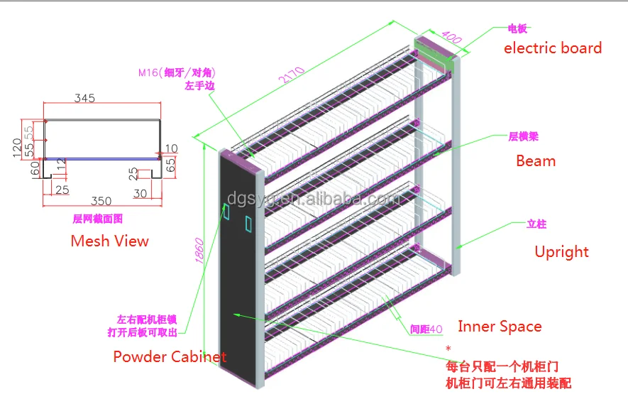 7 Tier Smart Rack with QR Code for SMT SMD Reel Components