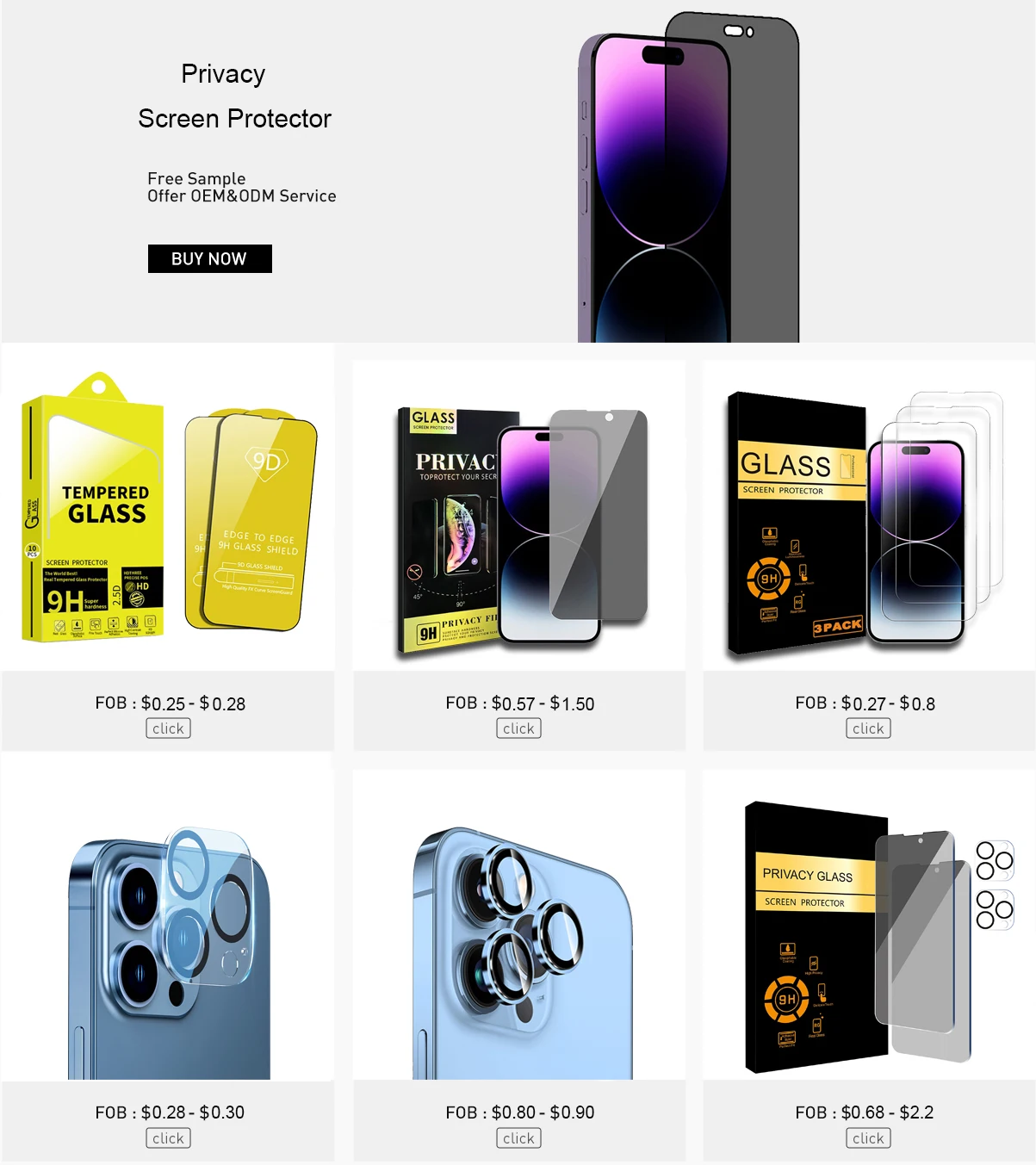 0.33mm 9h 2.5d Mobile Phone High Clear Tempered Glass Screen Protector Film For Iphone 15 14 11 ...