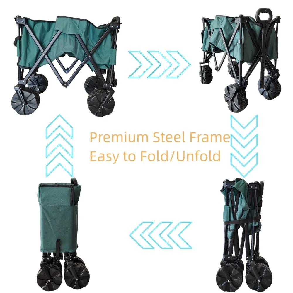 Foldable Ultra-compact Folding Wagon Caravan Practical Wagon All ...