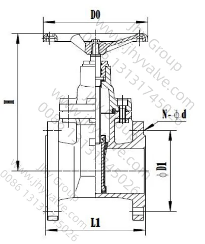 Cast Iron Sabs 664 Hand Wheel Non Rising Stem Flange Gate Valve - Buy ...