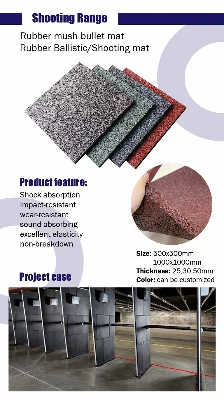 Guangdong Factory Heavy Duty Rubber Floor Tiles For Shooting Ranges - Oem