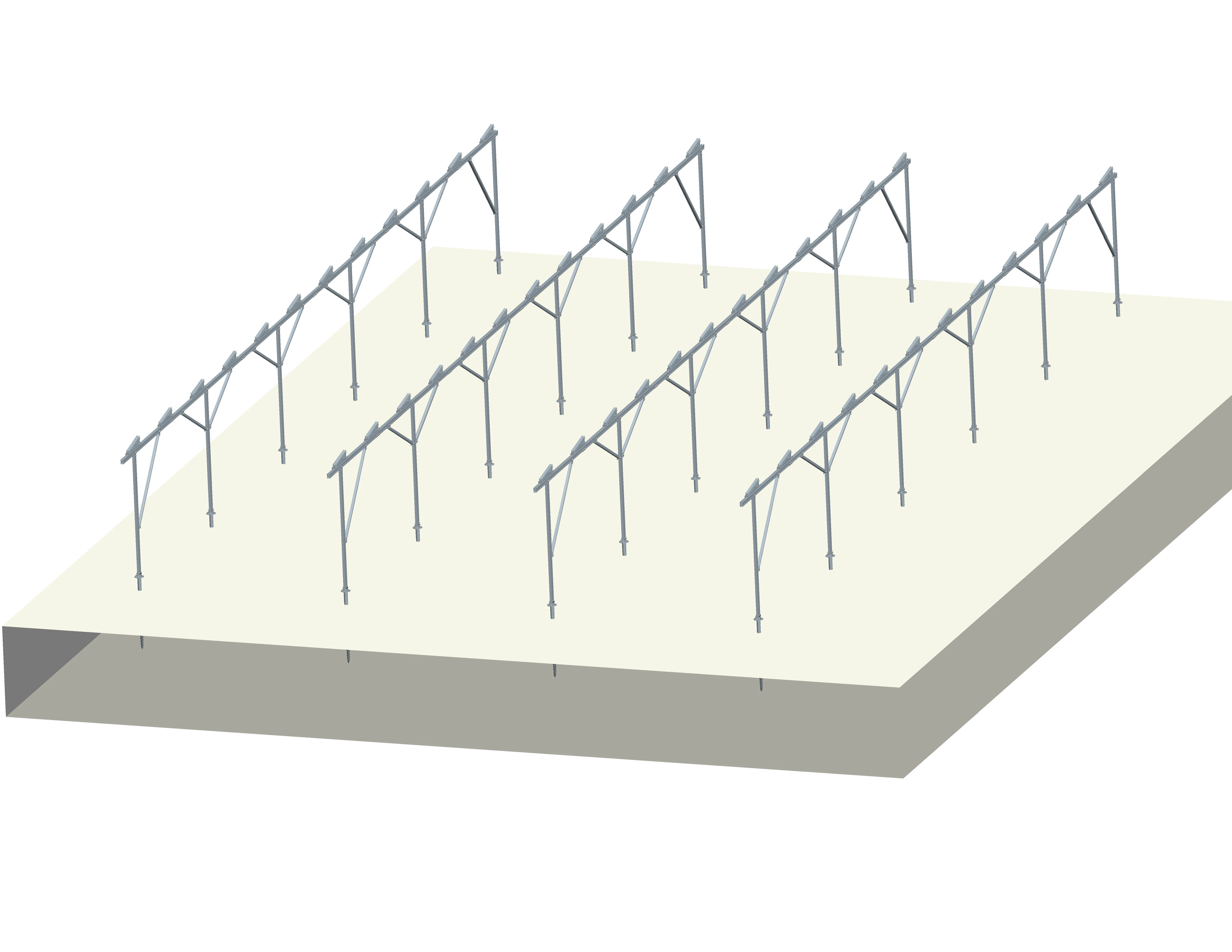 1 MW Solar Farm Agricultural System - Efficient PV Mounting