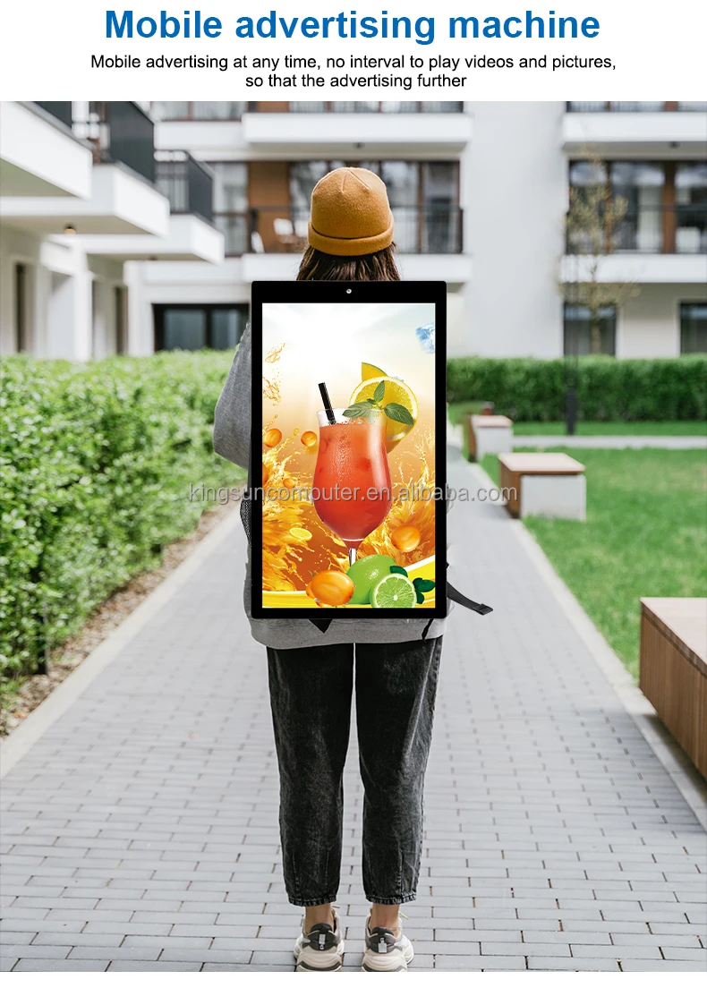 Lcd Walking Billboard Machine Video Mobile Digital Human Backpack ...
