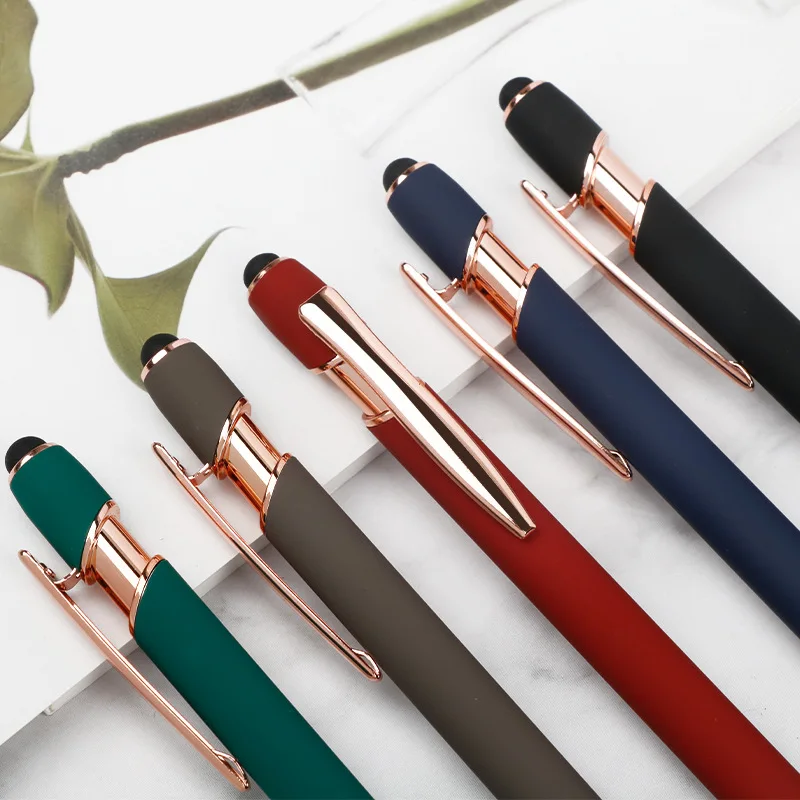 Promotional Cheapest Aluminum Ballpoint Stylus Pen With Soft Rubber ...