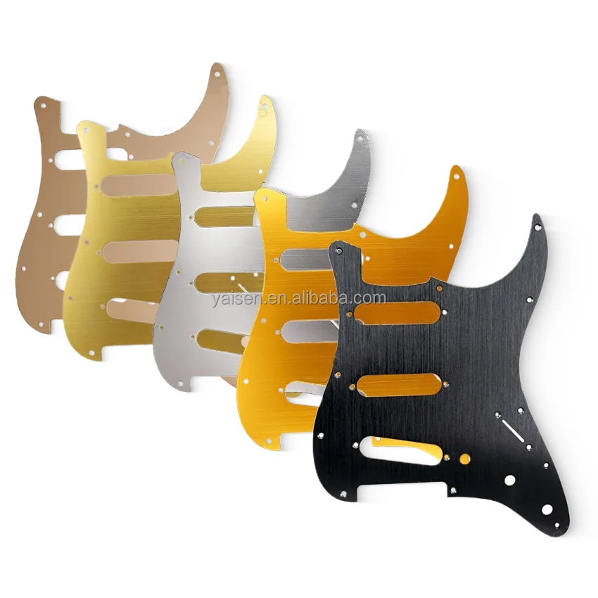 11 Hole Sss Metal Aluminum St Guitar Pickguard With Humbucker Pickup ...