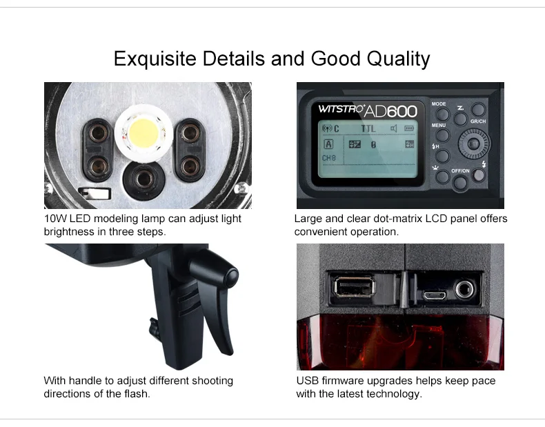 Godox AD100pro 100Ws 2.4G TTL Photography Flash Strobe 1/8000 HSS ...