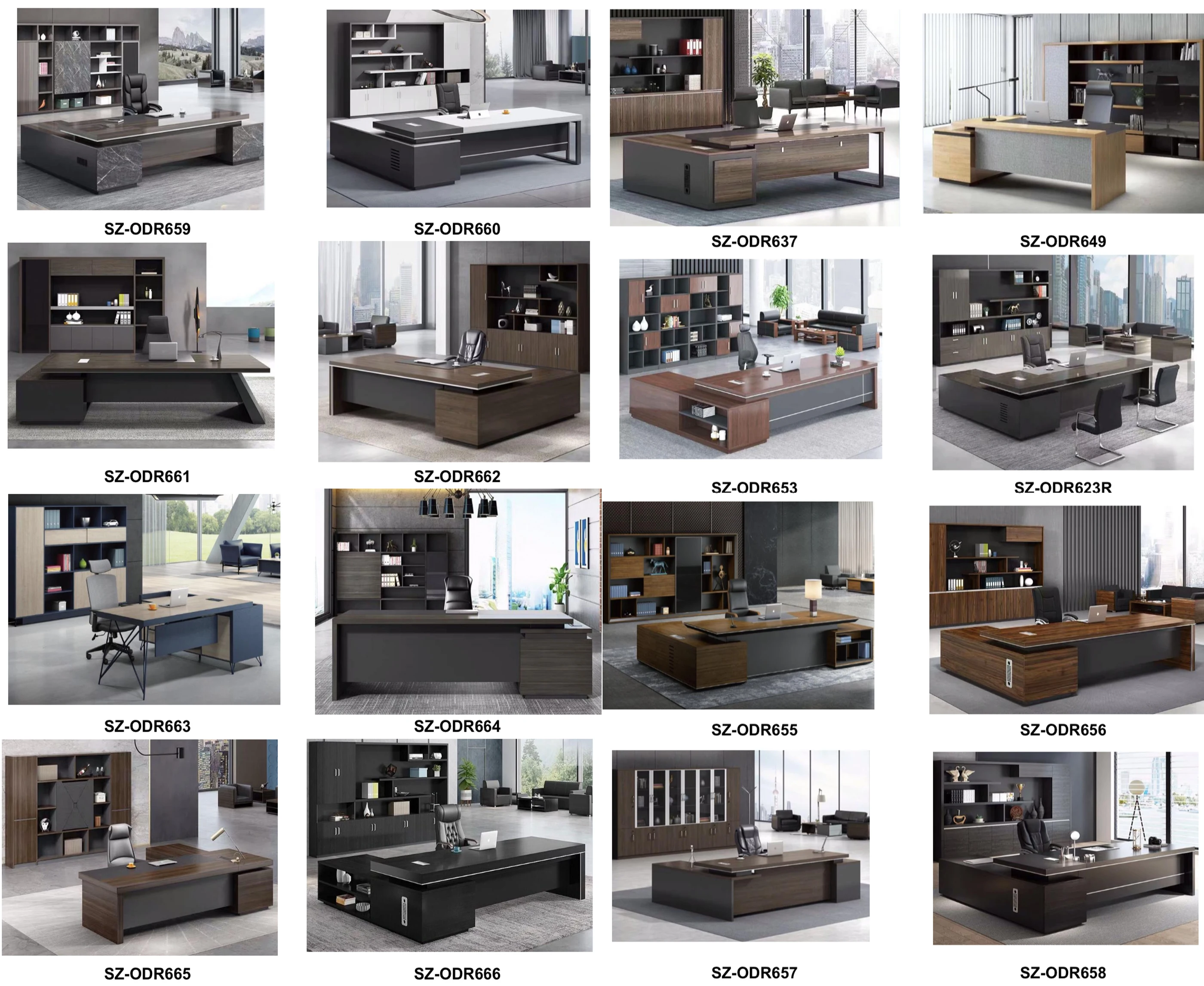 Luxury Modern Executive Office Black Desk - OEM | Wholesale