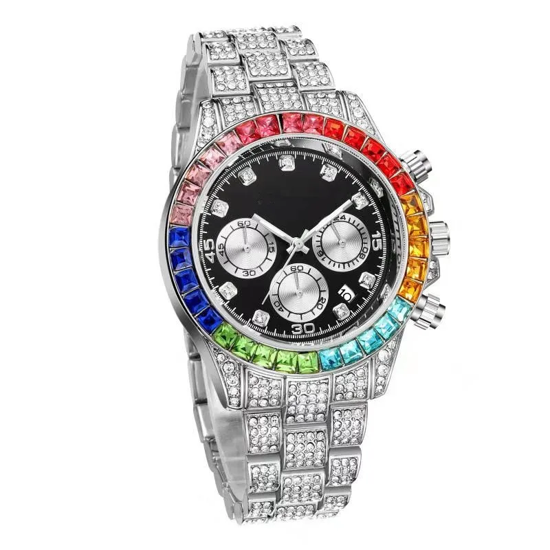 OEM Color Diamond Men's Watch Full Diamond Watch Men's and Women's ...