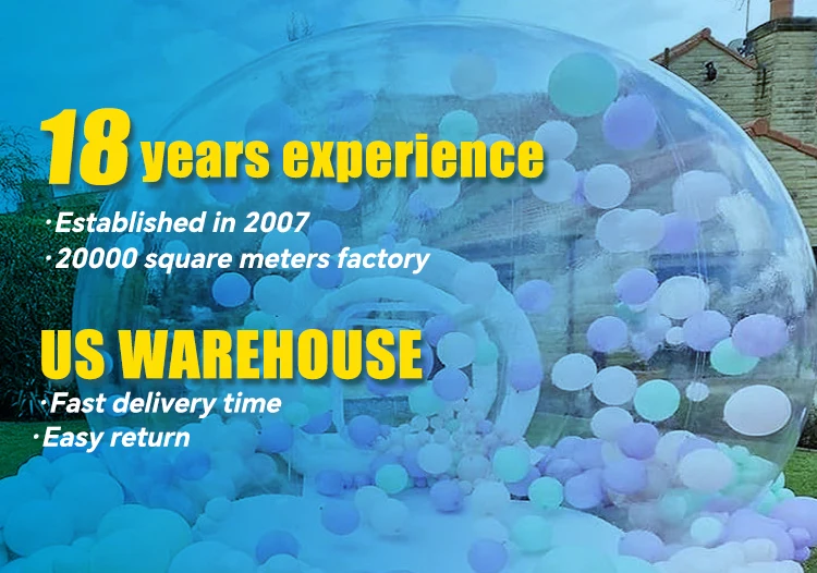WINSUN Inflatable Snow Globe Clear Tent Bubble Home Inflatable Bubble ...