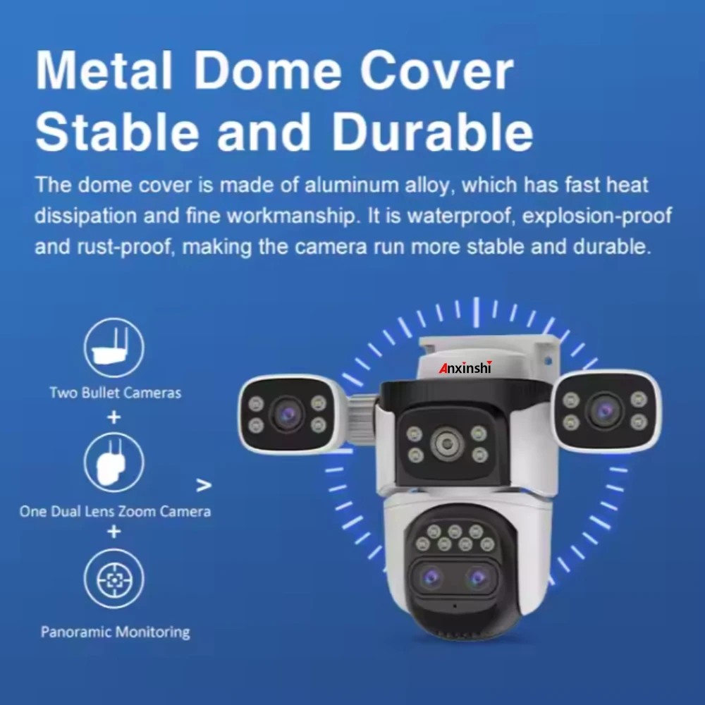 Anxinshi 360degree Ptz16mp Wireless Camera with Humanoid Detection