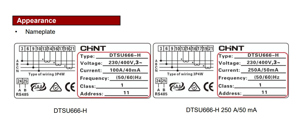 Three Phase Smart Meter DTSU666-H 100A/250A - Smart Energy Meter for ...