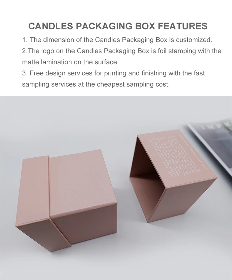 High Quality Candle Box Lid And Base Gift Box For Candle Jar With Foam ...
