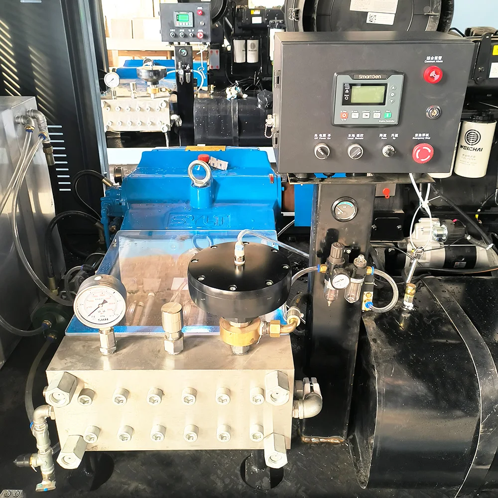 1500bar High Pressure Diesel Triplex Plunger Pump 200L Tank for Cold ...
