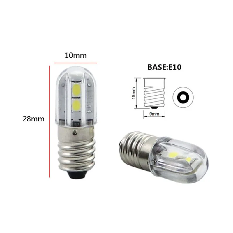 E10 Ba9s 6v 12v 24v 110v 220v 1w B9 Small Led Indicator Bulb Light ...